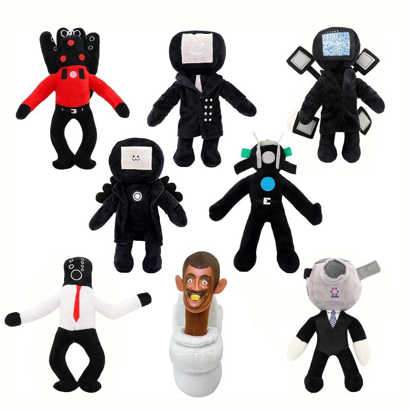 6PCS Skibidi Toilet Plush Style 5 | Skibidi Toilet Plush